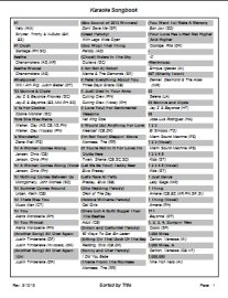 Karaoke Songbook and Songlist Creator Software